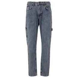 Bequeme Jeans Karl Kani "Karl Kani Herren KK Retro Tapered Workwear Denim", Damen, Gr. 30, Normalgr&ouml;&szlig;en, vintage indigo, 100% Baumwolle, unifarben, normal, Jeans