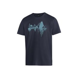 Maier Sports Herren T-Shirt &raquo;Tilia Pique M&laquo; Herren Funktionsshirt, Freizeitshirt mit Aufdruck blau M