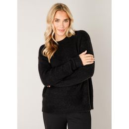 Base Level Damen Strickpullover &raquo;Yana&laquo; mit Wolle schwarz 36