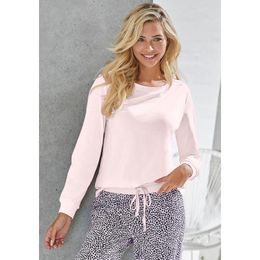 Vivance Dreams Damen Pyjamaoberteil 1-teilig, mit Rippb&uuml;ndchen rosa 32/34
