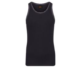 BOSS Top 'C_Eplie' Damen Gr&ouml;&szlig;e XS grau / schwarz