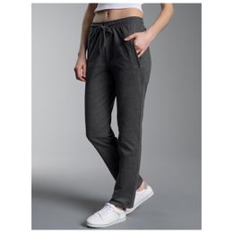TRIGEMA Damen Sweathose &raquo;TRIGEMA Freizeithose aus Sweat-Qualit&auml;t&laquo; grau XL, US-Gr&ouml;&szlig;en
