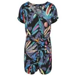 Jumpsuit Urban Classics "Urban Classics Damen Ladies Short Viscose Belt Jumpsuit", Damen, Gr. XXL, US-Gr&ouml;&szlig;en, schwarzfruity, 100% Viskose, loose fit, Overalls Jumpsuit