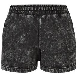 Sweatshorts Urban Classics "Urban Classics Damen Ladies Towel Washed Sweat Shorts", Damen, Gr. 4XL, US-Gr&ouml;&szlig;en, schwarz, 70% Baumwolle, 30% Polyester, unifarben, loose fit, Hosen Sweatshorts