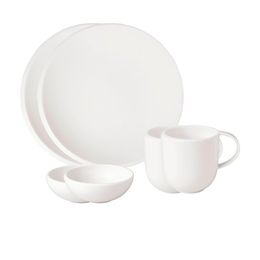 Villeroy & Boch Villeroy & Boch Fr&uuml;hst&uuml;cksservice NewMoon, Wei&szlig;, Keramik, 6-teilig, Essen & Trinken, Geschirr, Geschirr-Sets, Kaffeeservice