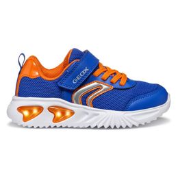 Geox Jungen Sneaker &raquo;J ASSISTER BOY Blinkschuh&laquo; Sportschuh, Klettschuh mit auff&auml;llig blinkender Sohle blau 34