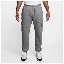 Sporthose Nike SPORTSWEAR "W J BRK FLC PANT 24", Herren, Gr. L, N-Gr, dk grau heather, lt smoke grau, wei&szlig;, Obermaterial: 80% Baumwolle, 20% Polyester, Hosen Sporthose, leichtes Material, bequeme Passform, sportlicher Stil