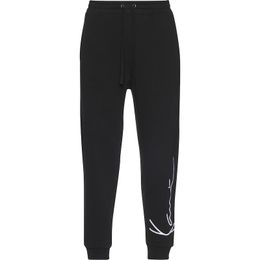 Karl Kani Herren Stoffhose &raquo; Herren KKMQ12007 SIGNATURE RETRO SWEATPANTS BLK&laquo; S, US-Gr&ouml;&szlig;en