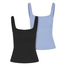 Urban Classics Damen Urban Classics Tanktop &raquo; Ladies Wide Neck Rib Top 2-Pack&laquo; XL