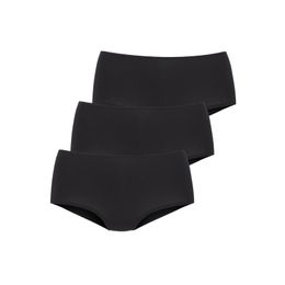 Lascana Damen Lascana Panty &raquo;aus hochwertiger Modal-Qualit&auml;t&laquo; 3er-Pack schwarz 32/34