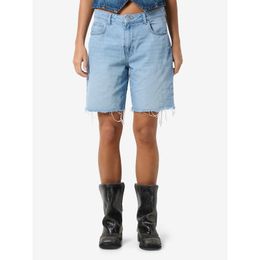 Noisy may Damen Noisy may Jeansshorts &raquo;NMHOLLA NW LOOSE SHORT AZ425LB NOOS&laquo; modisch offene S&auml;ume blau XL (42), N-Gr