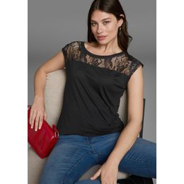 AJC Damen AJC Rundhalsshirt Kurzarm, figurbetont, unifarben, Rundhals, aus Single Jersey schwarz 32/34 (XS)