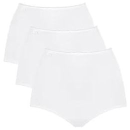 Slip Sloggi "Slip 3er Pack", Damen, Gr. 54, wei&szlig;, Obermaterial: 96% Baumwolle CO. 4% Elasthan EL., Unterhosen Slip