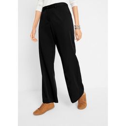 bonprix Damen bonprix Marlene-Hose mit weitem Bein, B&uuml;gelfalte und bequemem Bund 46, N-Gr