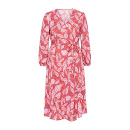 Studio Untold Kleid Damen Gr&ouml;&szlig;e 42/44 koralle / rosa / wei&szlig; Winterkleid