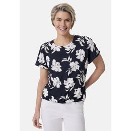 STOOKER WOMEN Damen STOOKER WOMEN Kurzarmshirt &raquo;STCLEA Print T-Shirt&laquo; Regular Fit T-Shirt Spitzen- Shirt f&uuml;r Damen blau 40/42