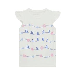 GUESS KIDS Shirt M&auml;dchen Gr&ouml;&szlig;e 116/122 wei&szlig;
