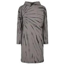 Shirtkleid Urban Classics "Urban Classics Damen Ladies Oversized Tie Dye Hoody Dress", Damen, Gr. S, US-Gr&ouml;&szlig;en, schwarz, asphalt, 100% Baumwolle, Basic, oversize, ohne Ausschnitt, Kleider Shirtkleid