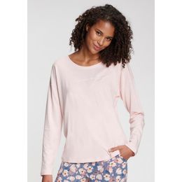 Vivance Dreams Damen Pyjamaoberteil 1-teilig, mit kleinem Frontprint rosa 32/34