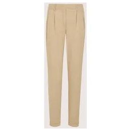 Madeleine Mode Chinohose MADELEINE "Chinohose Elegante Stoffhose mit Bundfalte", Damen, Gr. 18, N + K Gr, beige, Obermaterial: 64% Baumwolle CO. 33% Polyester PES. 3% Elasthan EL., Modern, schmal, Hosen Chinohose, Chinohose mit Aufschlag