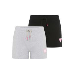 H.I.S. H.I.S M&auml;dchen Sweatshorts &raquo;2er Pack Sweat-Shorts mit Stickerei f&uuml;r M&auml;dchen&laquo; f&uuml;r M&auml;dchen, mit Gummizug am Bund, aus Baumwolle und Viskose 128/134, N-Gr