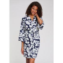 Lascana Damen Lascana Kimono 1-teilig, mit sch&ouml;nem Blumenmuster blau 36/38