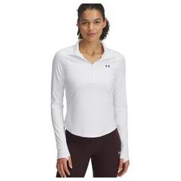Trainingsshirt Under Armour "MOTION 1/2 ZIP EMEA", Damen, Gr. L, wei&szlig;,, schwarz, Obermaterial: 80% Polyester, 20% Elasthan, Shirts, f&uuml;r Erwachsene, atmungsaktiv, schnelltrocknend, mit Elasthan