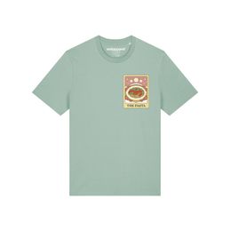 Watapparel T-Shirt 'Tarot The Pasta' Herren Gr&ouml;&szlig;e M mint / orange / rosa / wei&szlig;