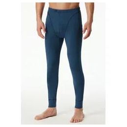 Lange Unterhose Schiesser "95/5 Originals", Herren, Gr. 5, 800, blau, Single Jersey, Obermaterial: 95% Baumwolle, 5% Elasthan, Unterhosen Lange Unterhose