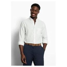 Langarmhemd OLYMP "OLYMP Casual, regular fit, Button-down", Herren, Gr. L, Normaler Arm, wei&szlig;, 100% Baumwolle, Hemden