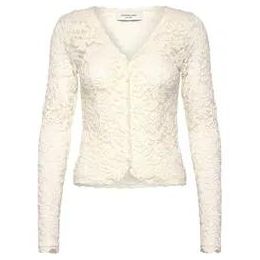 Strickjacke rosemunde "Delicia lace cardigan", Herren, Gr. XXL, wollwei&szlig;, Obermaterial: 50% Baumwolle, 48% Polyamid, 2% Elasthan, Strickjacken Strickjacke, traumhafte Jacke aus elastischer Baumwollspitze mit V-Ausschnitt