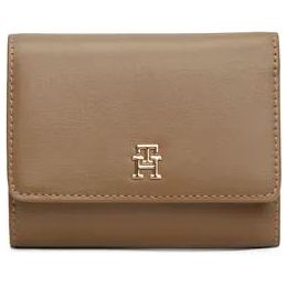 Geldb&ouml;rse Tommy Hilfiger "TH ICON TRIFOLD", Herren, taupe, Lederimitat, Kleinlederwaren, Damen Geldbeutel, Portemonnaie mit TH-Logo