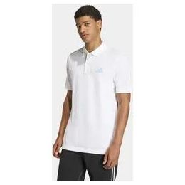 Poloshirt Adidas SPORTSWEAR "Adidas MEN SMALL LOGO PIKEE", Herren, Gr. M, wei&szlig;, Obermaterial: 100% Baumwolle, Shirts