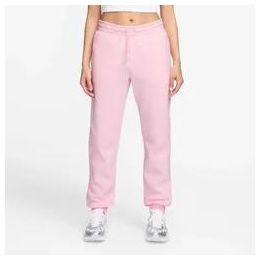 Sporthose Nike SPORTSWEAR "W NSW PHNX FLC MR PANT STD", Damen, Gr. L, N-Gr, pink foam, Obermaterial: 80% Baumwolle, 20% Polyester, Hosen Sporthose, aus angerautem Fleece, mit Kordelzug