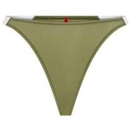 String HUGO UNDERWEAR "HUGO ID", Damen, Gr. XL, dunkelgr&uuml;n 306, Jersey, Obermaterial: 93% Baumwolle, 7% Elasthan, k&ouml;rpernah, Unterhosen String