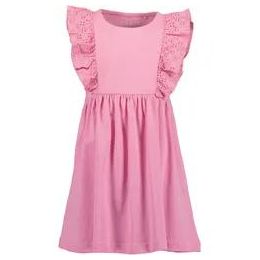 Jerseykleid Blue Seven, M&auml;dchen, Gr. 104, N-Gr, azalee, Jersey, Obermaterial: 100% Baumwolle, unifarben, Basic knieumspielend, Rundhals, Kleider Jerseykleid, mit toller Lochspitze