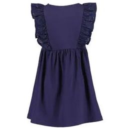 Jerseykleid Blue Seven, M&auml;dchen, Gr. 116, N-Gr, ultramarin, Jersey, Obermaterial: 100% Baumwolle, unifarben, Basic knieumspielend, Rundhals, Kleider Jerseykleid, mit toller Lochspitze
