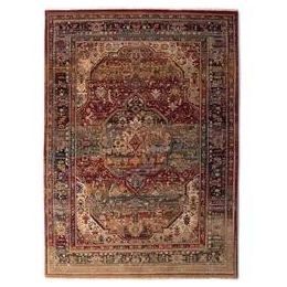 Wollteppich Theko "Saharna 7518", rot, B:200cm H:12mm L:300cm, Wolle, Teppiche, reine Wolle, Orient-Optik, mit Fransen