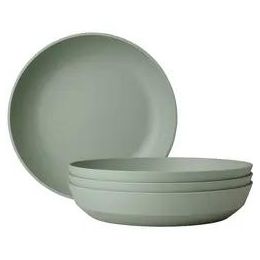 Suppenteller Mepal "Suppenteller Silueta &oslash; 21 cm 4er Set", gr&uuml;n (nordic sage), L:21cm, Speiseteller