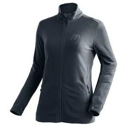 Fleecejacke Maier Sports "Denise Jacket W", Damen, Gr. 46, grau, 100% Polyester, hoch geschlossener Ausschnitt, Jacken Fleecejacke, Damen Midlayer, atmungsaktiv schnelltrocknend, Full-Zip, Regular fit