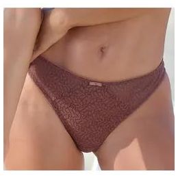 String Nuance, Damen, Gr. 36/38, braun, mocca, Spitze, Obermaterial: 91% Polyamid, 9% Elasthan, Unterhosen String, aus edler, leicht transparenter Spitze