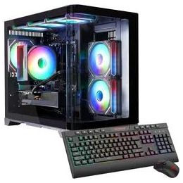 GAMEMAX Gaming-PC "HYPE-M BK 8011 AMD Ryzen 5 7500F 16GB DDR5 1TB SSD RX 9070", schwarz, Microsoft Windows 11 Home (64 Bit), 16 GB RAM 1.000 GB SSD, Desktop-PCs, Windows 11, DDR5 RAM