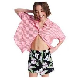 2-in-1-Shorts Roxy "Lekeitio Bay Printed", Damen, Gr. XS, anthrazit spring charming, Obermaterial: 100% Viskose;, Hosen
