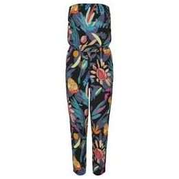 Jumpsuit Urban Classics "Urban Classics Damen Ladies Viscose Bandeau Jumpsuit", Damen, Gr. XL, US-Gr&ouml;&szlig;en, schwarzfruity, 100% Viskose, loose fit, Overalls Jumpsuit