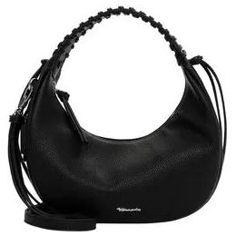 Beuteltasche Tamaris "Beutel TAS Kate", Damen, Gr. B/H/T: 26cm x 19cm x 10cm 0, schwarz (schwarz 100), Polyurethan, Taschen Beuteltasche
