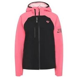 Regenjacke Ziener "NEHLE-Z", Herren, Gr. 40, schwarz.strawberry sorbet, Obermaterial: 100% Polyester, Jacken Regenjacke