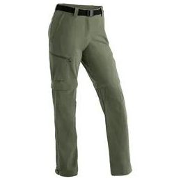 Outdoorhose Maier Sports "Nata", Damen, Gr. 42, Normalgr&ouml;&szlig;en, moosgr&uuml;n, 90% Polyamid, 10% Elasthan, Hosen Outdoorhose, Damen Zip-Off Wanderhose, atmungsaktive Trekkinghose, Regular Fit