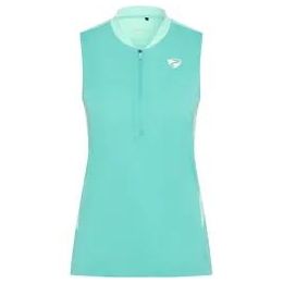 Radtrikot Ziener "NIKOLETTA-Z", Damen, Gr. 36, tropical teal, Obermaterial: 85% Polyester, 15% Baumwolle. Obermaterial 2: 86% Polyester, 14% Baumwolle, Trikots