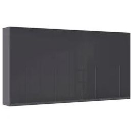Dreht&uuml;renschrank OTTO HOME "Kleiderschrank Kleiderschr&auml;nke Schrank Garderobe AGORDO mit Glasfront", graumetallic, glas basalt, B:405cm H:229cm T:54cm, Schr&auml;nke, Dreht&uuml;renschrank, durchdachte Innenausstattung, in 8 Breiten und 2 H&ouml;hen MADE IN GERMANY