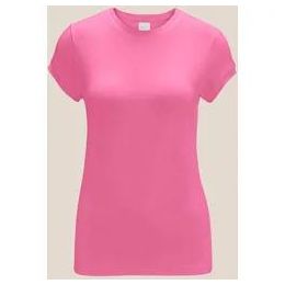 Madeleine Mode Kurzarmshirt MADELEINE "Jerseyshirt Kurzarm Jersey Basicoberteil", Damen, Gr. 44, pink (himbeersorbet), Obermaterial: 95% Viskose CV. 5% Elasthan EL., Modern, normal, Shirts, angenehme Stretchqualit&auml;t